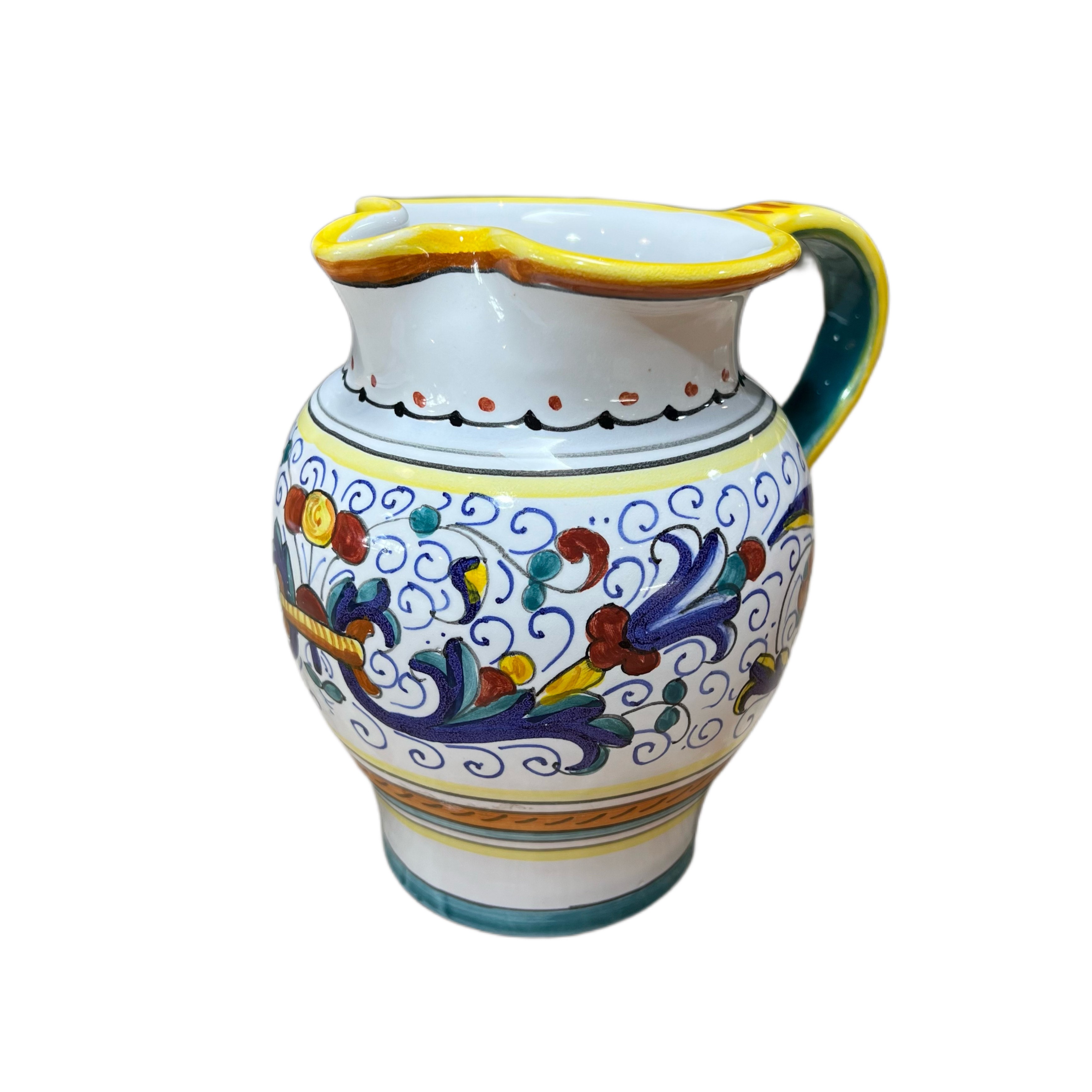 Ricco Deruta Small Handmade Pitcher - Italian Pottery Outlet
